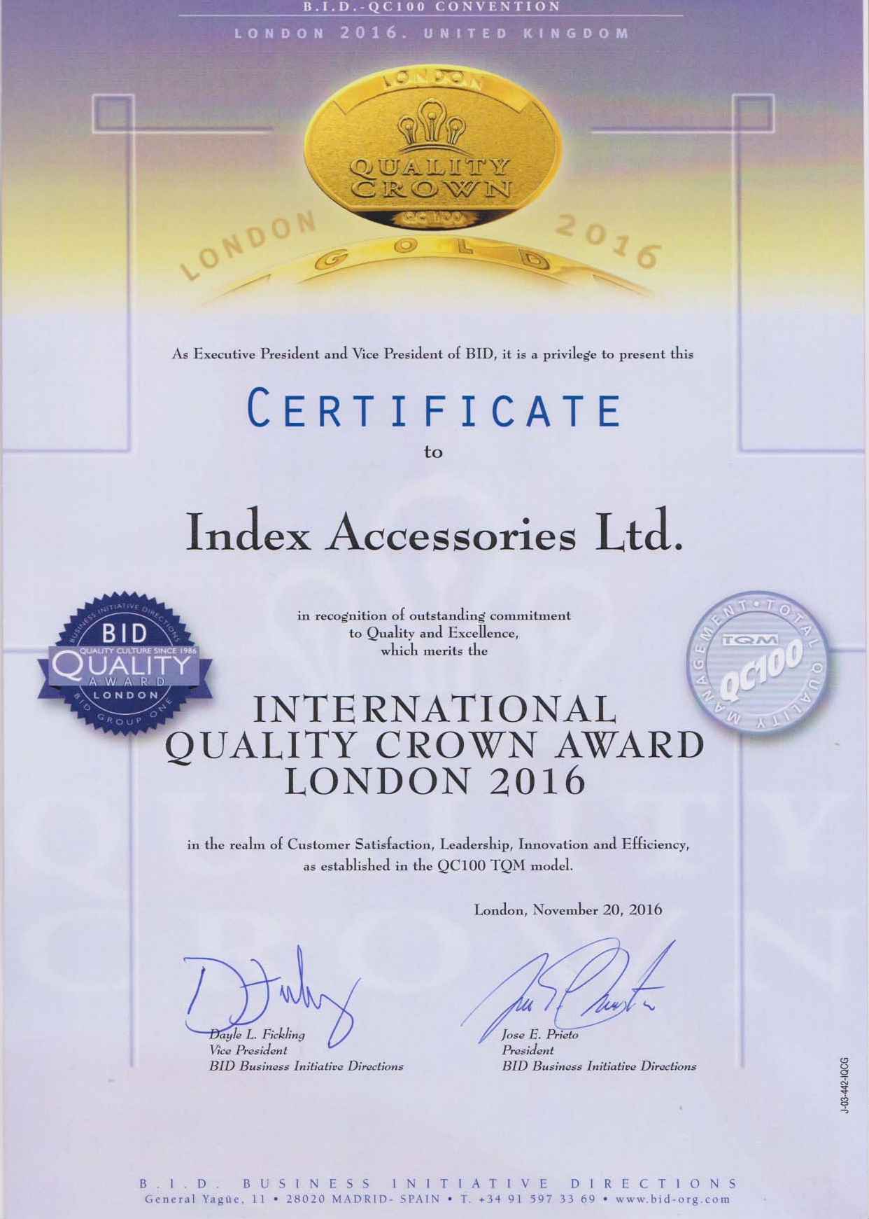 Index Accessories Limited